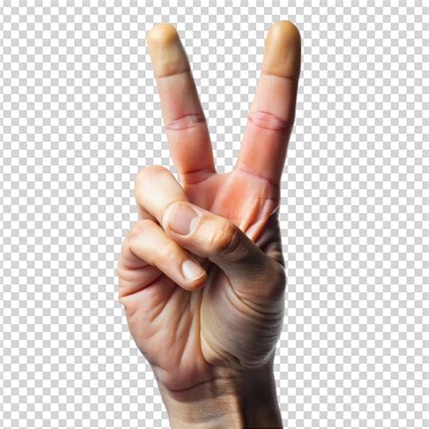 Peace Sign Hand Gesture Sign Psd High Quality Free Psd Templates For