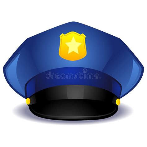Blue Police Hat Stock Vector Illustration Of Graphics 95550231