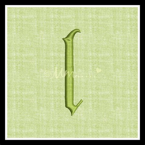 Fancy Alphabet Lower Case Letter L Machine Embroidery Design Download 4x4