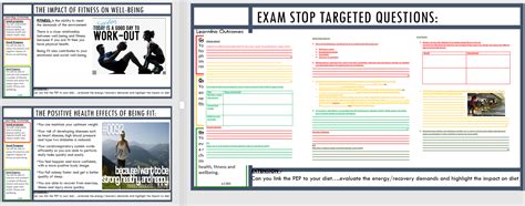 Edexcel Gcse Pe Paper Two Physical Emotional And Social Health Fitness And Wellbeing Full Unit