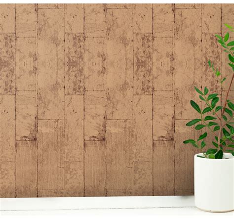 Textured Timber Wood Effect Wallpaper