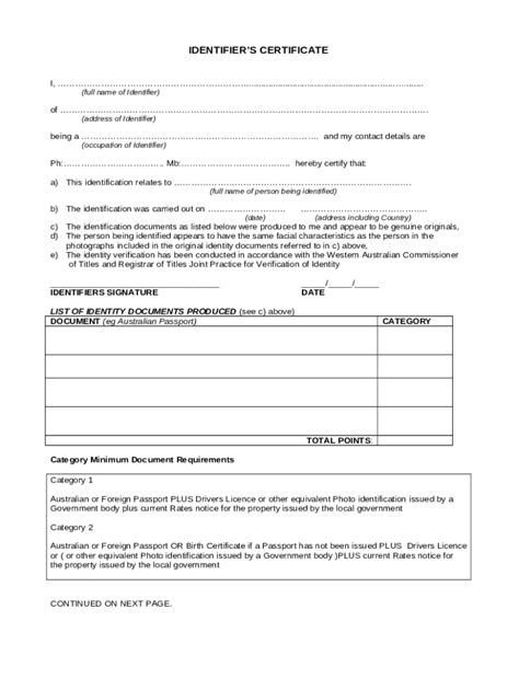 Identifiers Certificate Doc Template Pdffiller