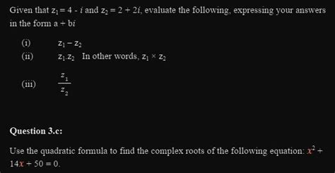 Solved Given That Z1 4−i And Z2 2 2i Evaluate The