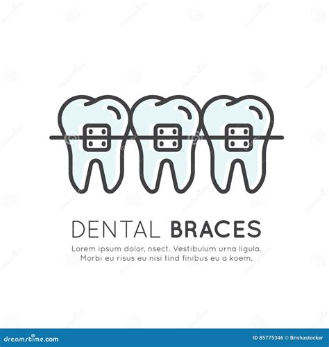 Tooth With Braces Icon Vector Illustration 111905006