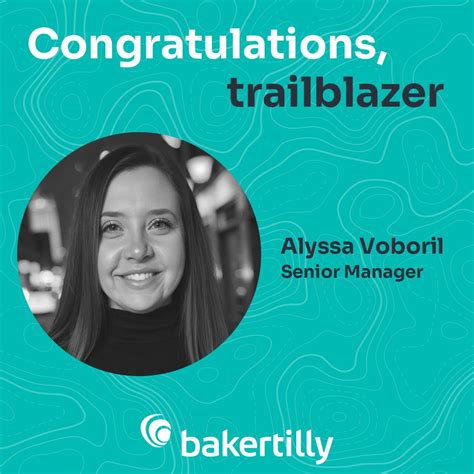 Baker Tilly Us On Linkedin Baker Tilly Senior Manager Alyssa Voboril Cp Is Named To The