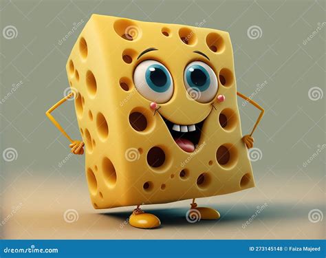 Cute Swiss Cheese Character Generative Ai Stock Illustration Illustration Of Vector Cheese