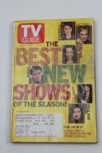 Tv Guide Magazine Sept 25 1999 Issue Best New Shows Vtg Dallas Edition