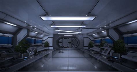 Mass Effect Andromeda Spaceship Interior Art