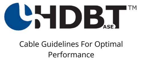 Hdbaset Optimal Performance Cat Ethernet Cable Chart