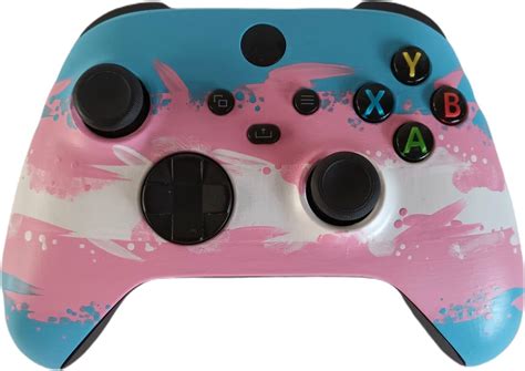 Xbox Wireless Controller Transgender Pride Flag Hand Painted Limited