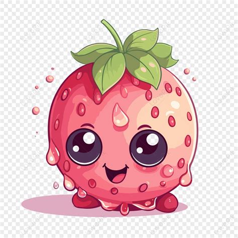Gambar Stroberi Merah Muda Vektor Kartun Stiker Png Unduh Gratis Lovepik