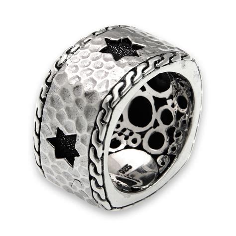 Unicef Market Handcrafted Balinese Hammered Sterling Silver Mens