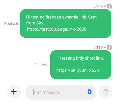 Android Firebase Dynamic Link Is Not Clickable In Default Messaging