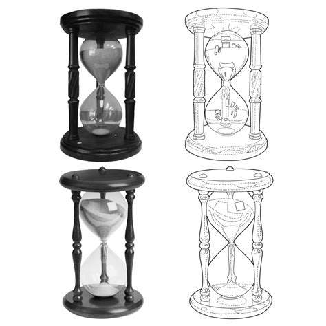20 Realistic Hourglass Tattoo Stencil Brush Set Procreate Etsy