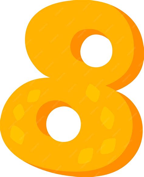 Premium Vector 8 Digit Number Funny Alphabet