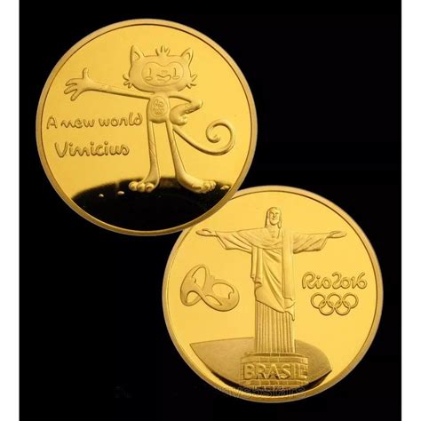 Moeda Medalha Mascote Vinicius Olimpiadas Rio 2016 Shopee Brasil