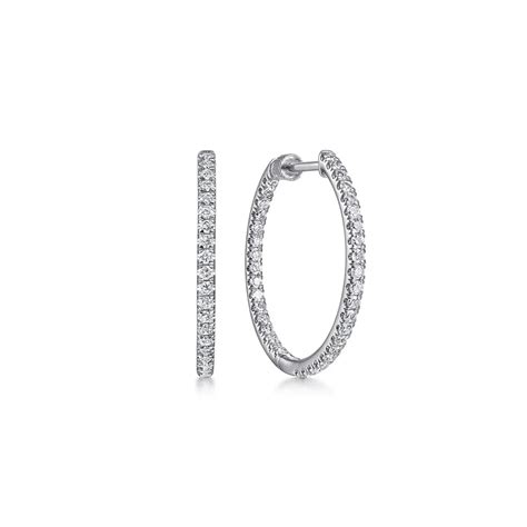 French Pavé Diamond Hoops Eg13461kw45jj Ben Garelick