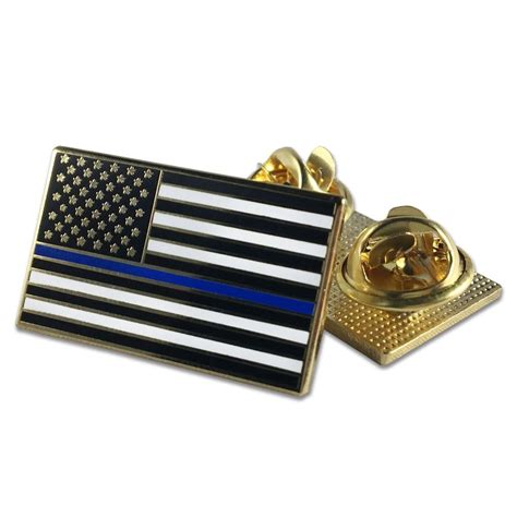 Pin Thin Blue Line Flag Blue Vinyl