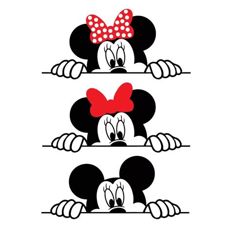 Mickey And Minnie Silhouette Heads