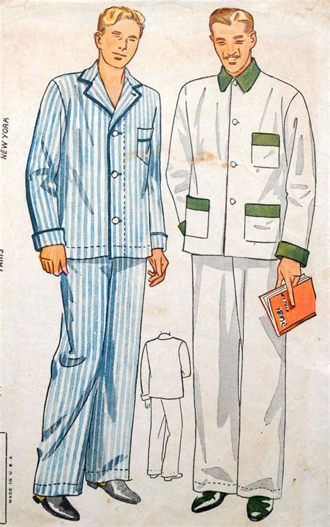 1950s Mens Pajamas And Loungewear 1900s Pajamas Men Vintage Mens