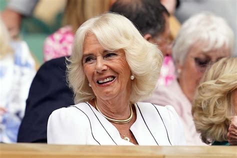 Queen Camilla Sits In Wimbledons Royal Box With Sister Annabel Elliot