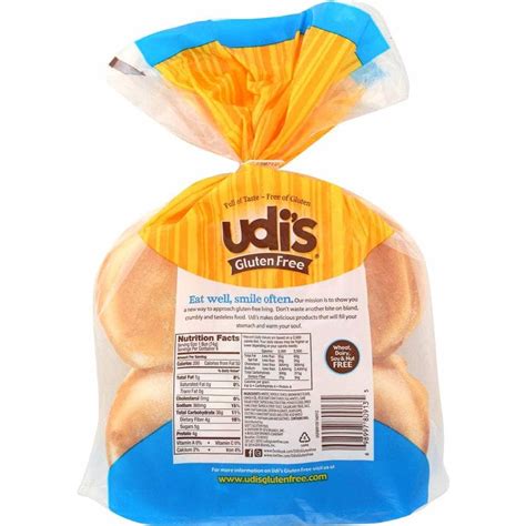 Udis Gluten Free Classic Hamburger Buns 4 Count 10 4 Oz Case Of 3