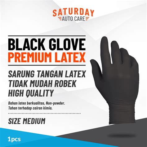 Jual Sarung Tangan Latex Hitam Latex Gloves Sarung Tangan Karet Shopee Indonesia