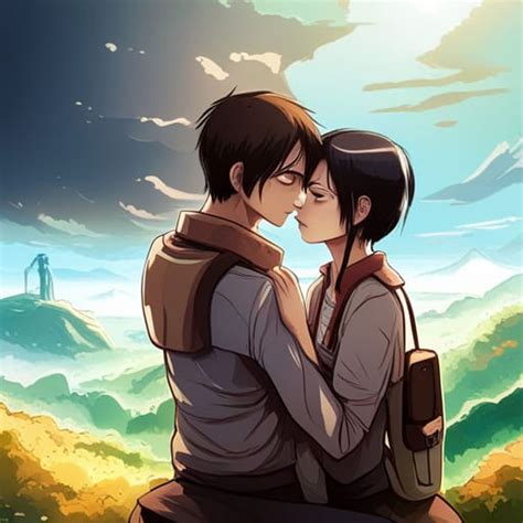 Attack On Titan Mikasa X Eren Kiss