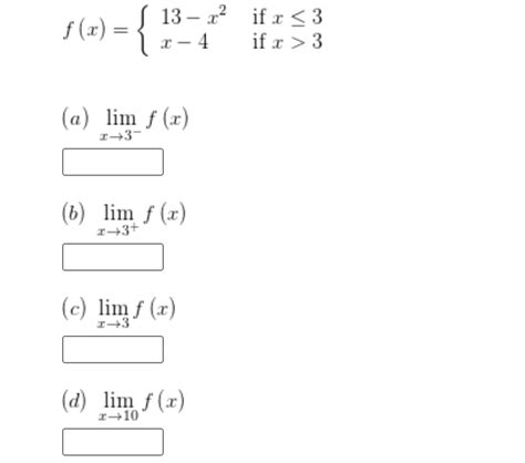 Solved Consider The Function Below Use It To Find The Chegg Com
