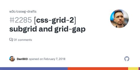 [css grid 2] subgrid and grid gap · issue 2285 · w3c csswg drafts · github