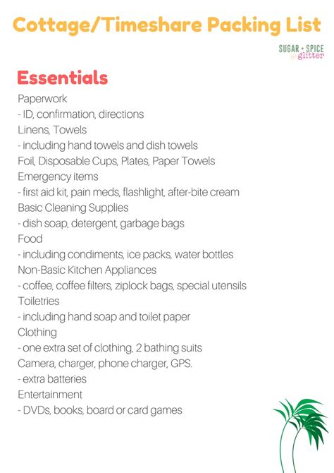 What To Bring To A Rental Cottage Or Timeshare ⋆ Sugar Spice And Glitter