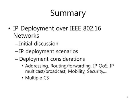 IP Deployment Over IEEE Networks Ppt Download