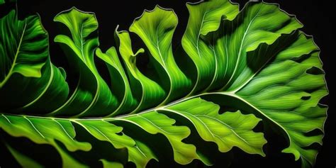 Premium Ai Image Asplenium Nidus Leaf Backdrop An Abstract Art Design