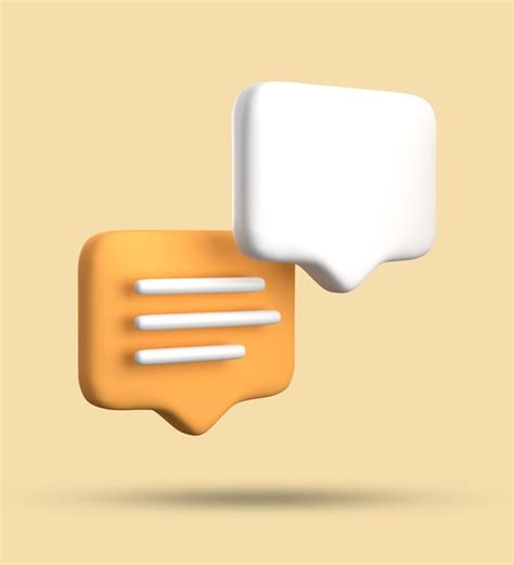 Premium Photo 3d Rendering Of Speech Bubble With Notification Icons