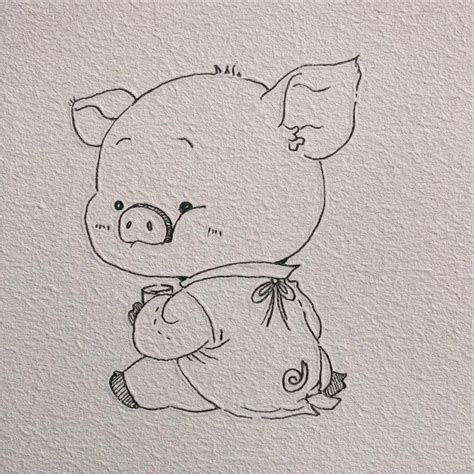 最简单的简笔画小猪怎么画（精选19张）简笔画图片大全