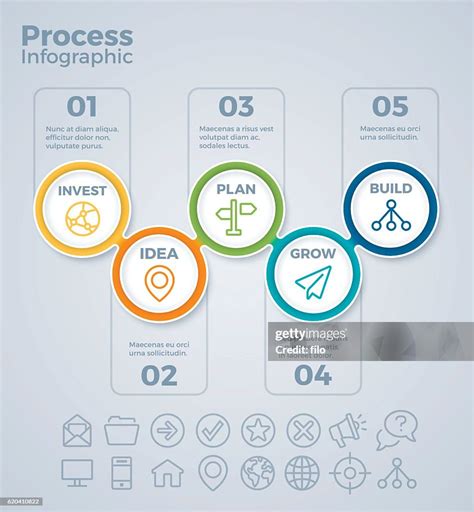 Five Step Process Infographic High Res Vector Graphic Getty Images
