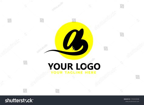 Abstract Black Yellow Company Logo Template Stock Vector Royalty Free