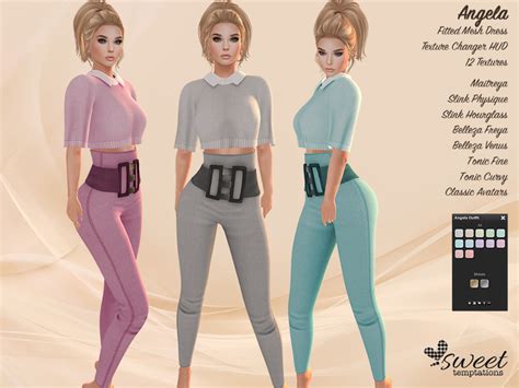 Second Life Marketplace St Angela Outfit Maitreya Slink