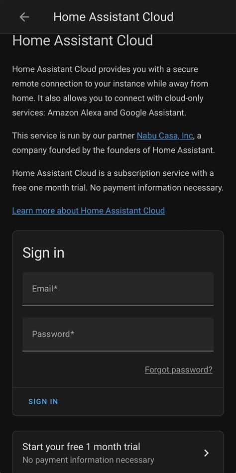 Home Assistant Cloud For Second Instance Of Assistance Companion Apple