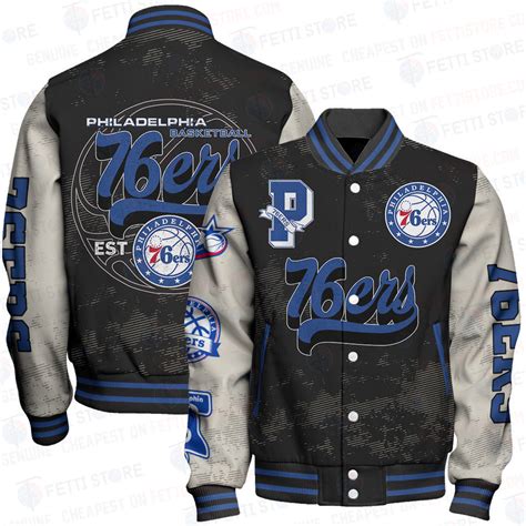 Philadelphia 76ers Team Logo Sport Pattern Classic Varsity Jacket