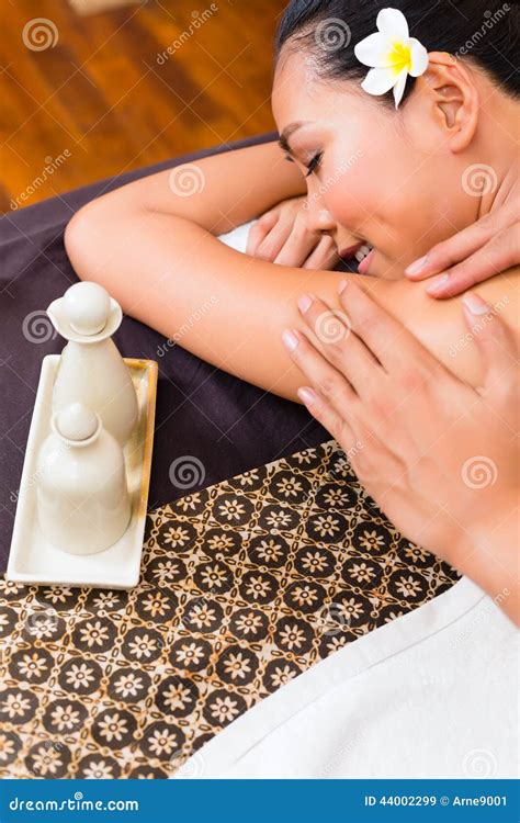 Indonesian Asian Woman At Wellness Spa Massage Stock Image Image Of