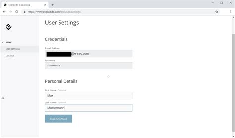 user settings e sec