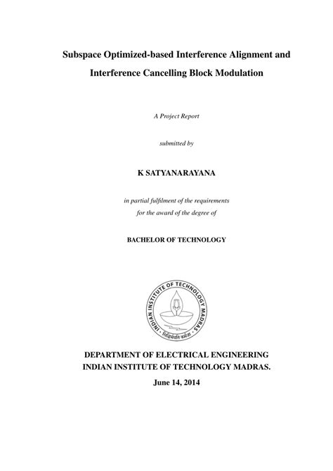 Pdf Subspace Optimized Based Interference Alignment And Interference
