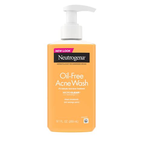 Neutrogena Oil Free Salicylic Acid Acne Face Wash And Facial Cleanser