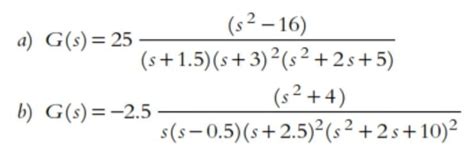 Solved In MATLAB Represent The Following Transfer Functions Chegg