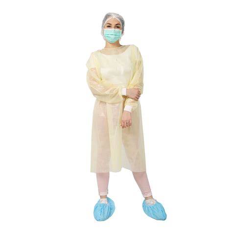 Best Non Sterile Disposable Pppe Aami Level 2 Yellow Isolation Gowns