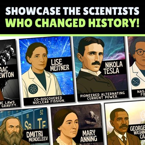 Science Role Models Posters Famous Men And Women Scientists Stem Wall