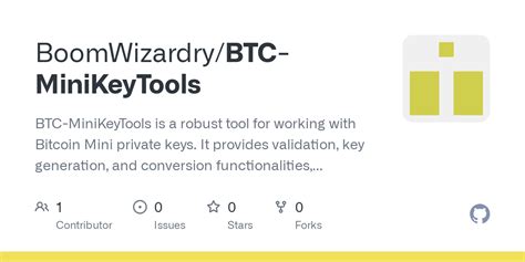 Github Boomwizardrybtc Minikeytools Btc Minikeytools Is A Robust