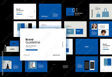 Brand Identity Guidelines Brochure Layout Stock Template Adobe Stock