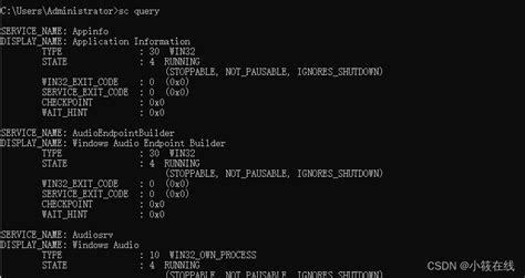 在windows系统中，如何用命令行查看服务的状态 windows查看服务状态 csdn博客
